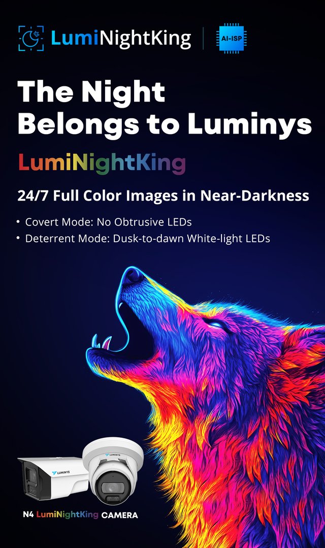 Lumi Night King | AI-Powered Night Vision Security Camera by Luminys